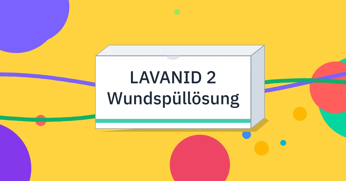 Symbolbild: Packung mit der Aufschrift LAVANID 2 Wundspüllösung (PZN 02178587) – Verfügbarkeit und Bezug in Apotheken in Frankfurt am Main