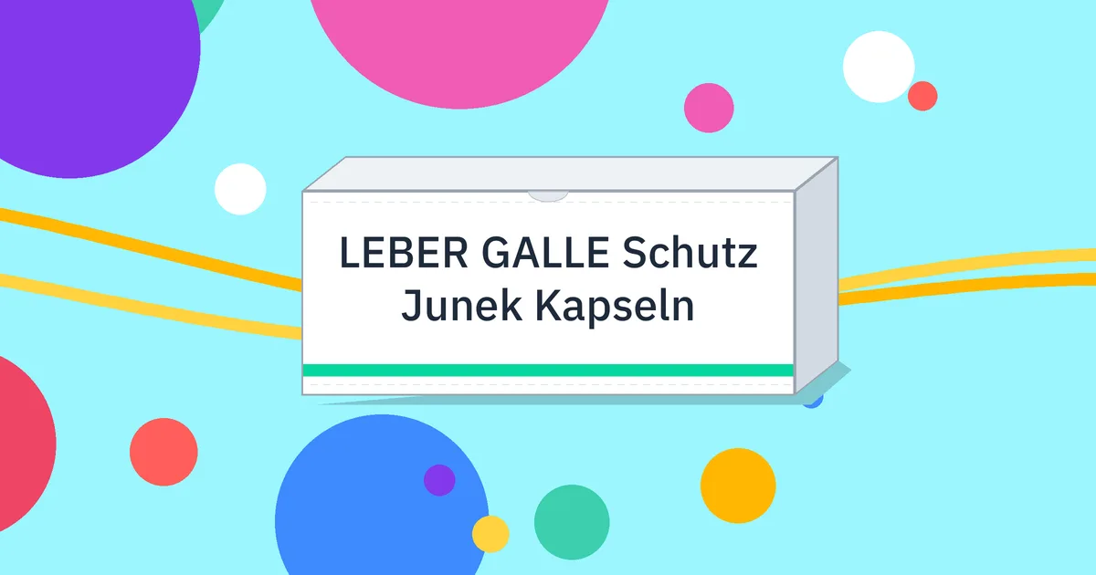 Symbolbild: Packung mit der Aufschrift LEBER GALLE Schutz Junek Kapseln (PZN 06557287) – Verfügbarkeit und Bezug in Apotheken in Frankfurt am Main