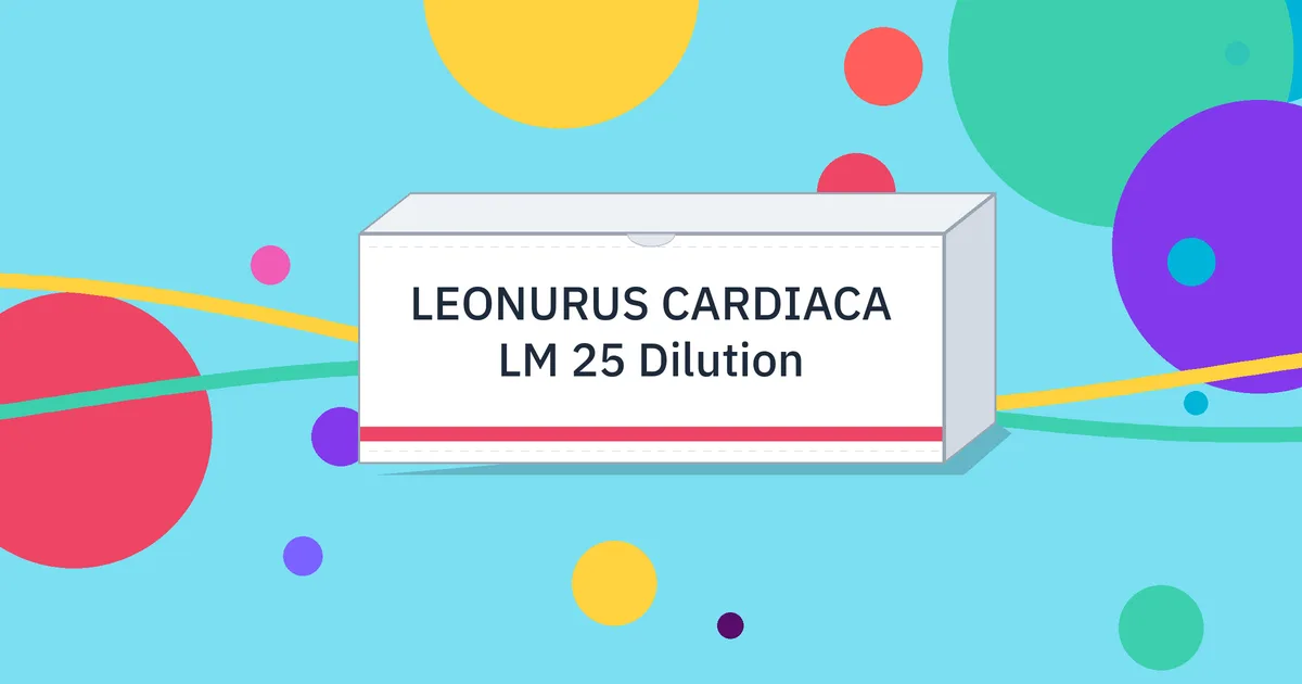Symbolbild: Packung mit der Aufschrift LEONURUS CARDIACA LM 25 Dilution (PZN 13526040) – Verfügbarkeit und Bezug in Apotheken in Frankfurt am Main