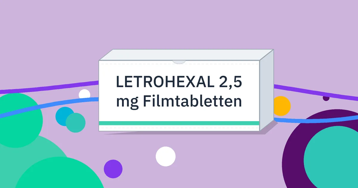 Symbolbild: Packung mit der Aufschrift LETROHEXAL 2,5 mg Filmtabletten (PZN 07762865) – Verfügbarkeit und Bezug in Apotheken in Frankfurt am Main