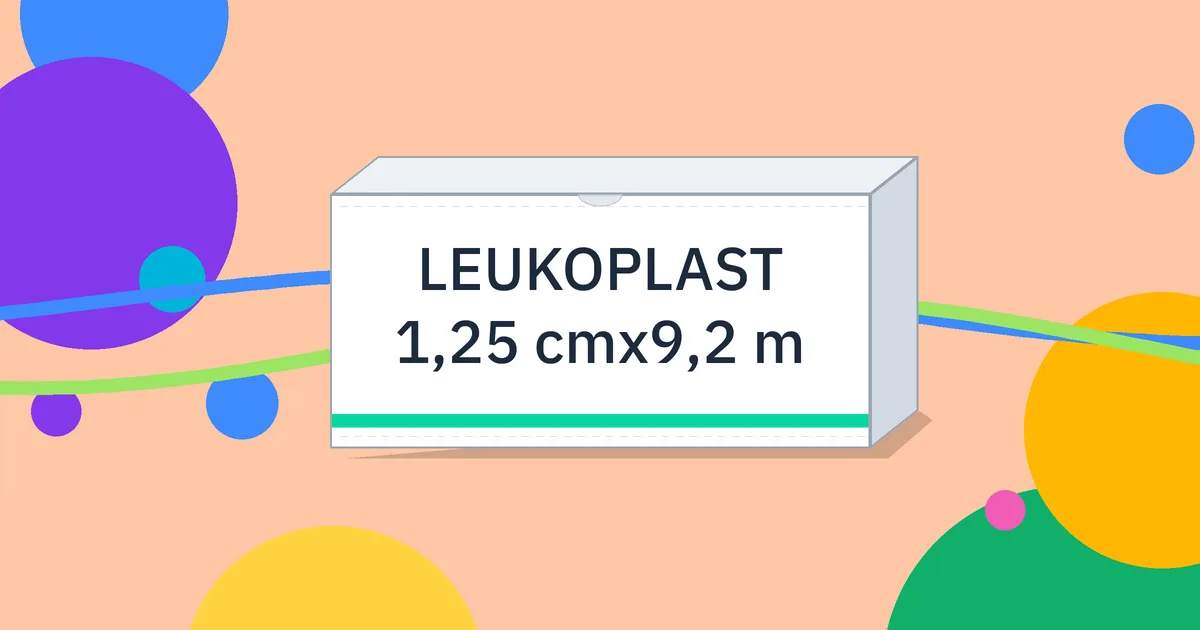 Symbolbild: Packung mit der Aufschrift LEUKOPLAST 1,25 cmx9,2 m (PZN 04593505) – Verfügbarkeit und Bezug in Apotheken in Frankfurt am Main