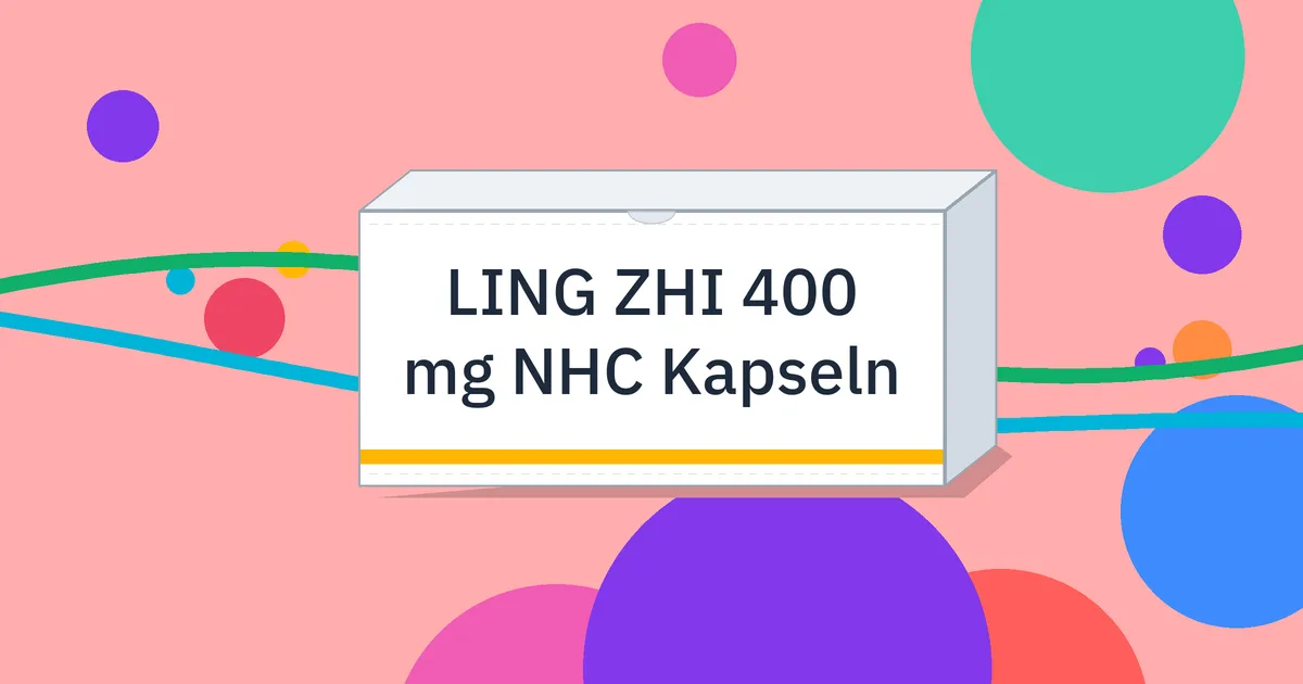 Symbolbild: Packung mit der Aufschrift LING ZHI 400 mg NHC Kapseln (PZN 04254660) – Verfügbarkeit und Bezug in Apotheken in Frankfurt am Main