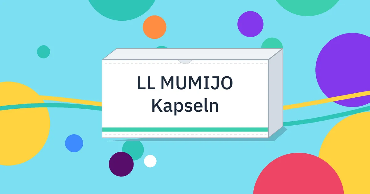 Symbolbild: Packung mit der Aufschrift LL MUMIJO Kapseln (PZN 19432191) – Verfügbarkeit und Bezug in Apotheken in Frankfurt am Main