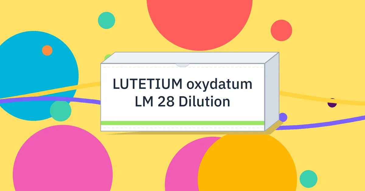 Symbolbild: Packung mit der Aufschrift LUTETIUM oxydatum LM 28 Dilution (PZN 12934995) – Verfügbarkeit und Bezug in Apotheken in Frankfurt am Main