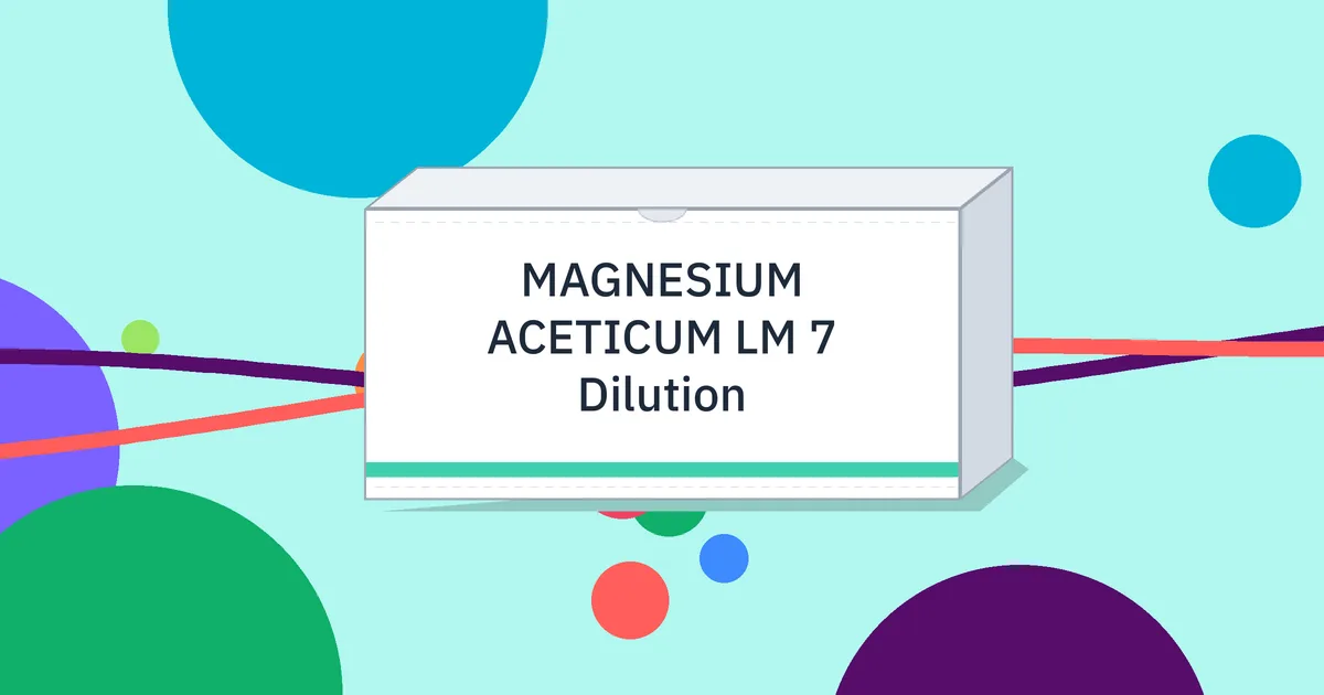 Symbolbild: Packung mit der Aufschrift MAGNESIUM ACETICUM LM 7 Dilution (PZN 12935575) – Verfügbarkeit und Bezug in Apotheken in Frankfurt am Main