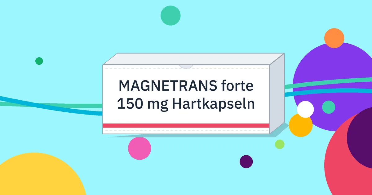 Symbolbild: Packung mit der Aufschrift MAGNETRANS forte 150 mg Hartkapseln (PZN 03127853) – Verfügbarkeit und Bezug in Apotheken in Frankfurt am Main