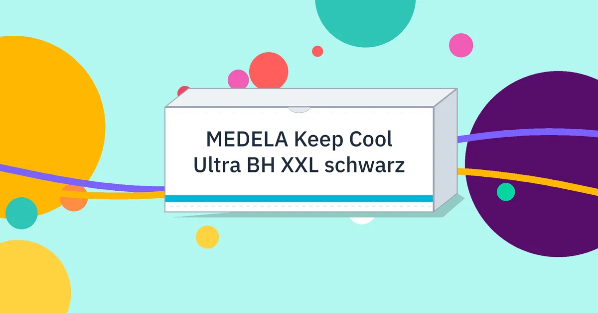 Symbolbild: Packung mit der Aufschrift MEDELA Keep Cool Ultra BH XXL schwarz (PZN 18834295) – Verfügbarkeit und Bezug in Apotheken in Frankfurt am Main