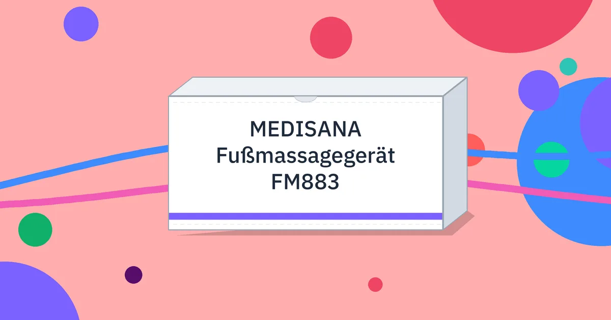 Symbolbild: Packung mit der Aufschrift MEDISANA Fußmassagegerät FM883 (PZN 18132713) – Verfügbarkeit und Bezug in Apotheken in Frankfurt am Main