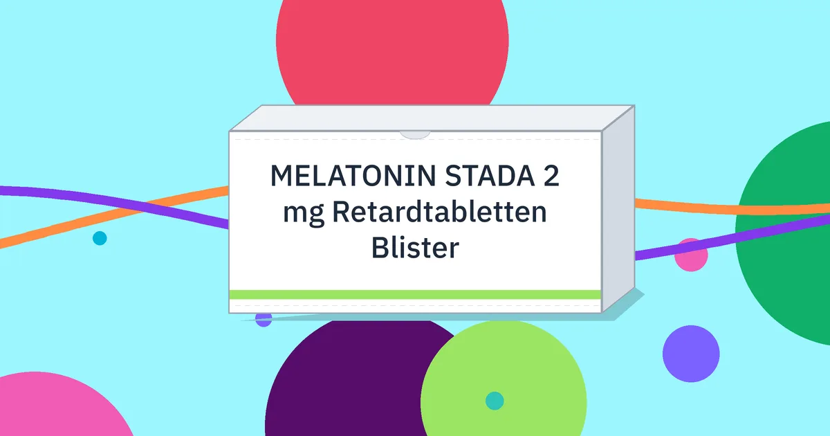 Symbolbild: Packung mit der Aufschrift MELATONIN STADA 2 mg Retardtabletten Blister (PZN 17946224) – Verfügbarkeit und Bezug in Apotheken in Frankfurt am Main