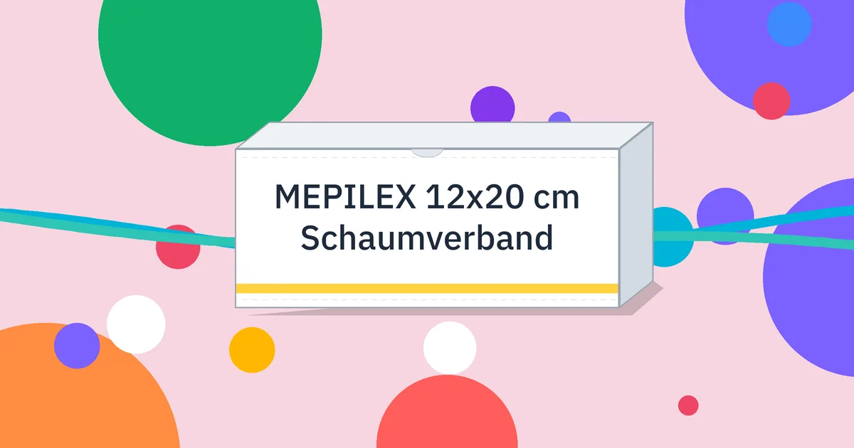 Symbolbild: Packung mit der Aufschrift MEPILEX 12x20 cm Schaumverband (PZN 19304091) – Verfügbarkeit und Bezug in Apotheken in Frankfurt am Main