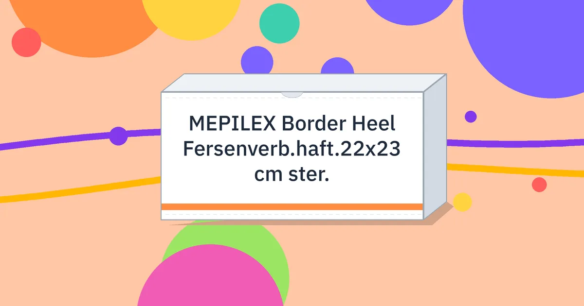 Symbolbild: Packung mit der Aufschrift MEPILEX Border Heel Fersenverb.haft.22x23 cm ster. (PZN 12496093) – Verfügbarkeit und Bezug in Apotheken in Frankfurt am Main