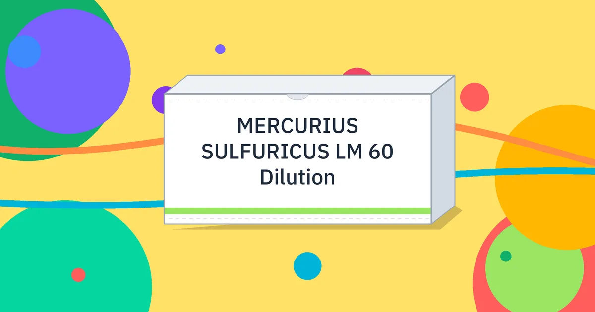 Symbolbild: Packung mit der Aufschrift MERCURIUS SULFURICUS LM 60 Dilution (PZN 12954791) – Verfügbarkeit und Bezug in Apotheken in Frankfurt am Main