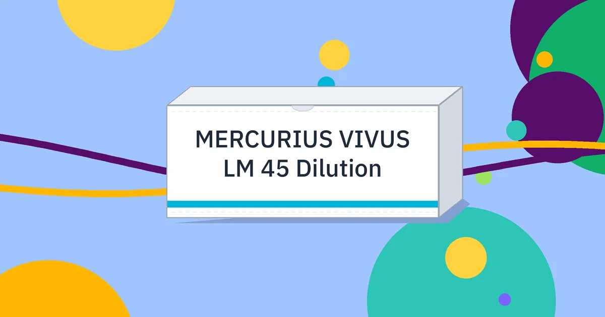 Symbolbild: Packung mit der Aufschrift MERCURIUS VIVUS LM 45 Dilution (PZN 12955218) – Verfügbarkeit und Bezug in Apotheken in Frankfurt am Main
