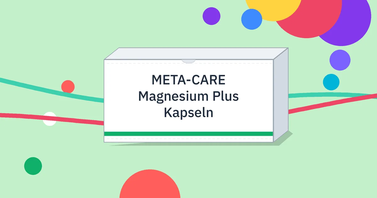 Symbolbild: Packung mit der Aufschrift META-CARE Magnesium Plus Kapseln (PZN 16355610) – Verfügbarkeit und Bezug in Apotheken in Frankfurt am Main