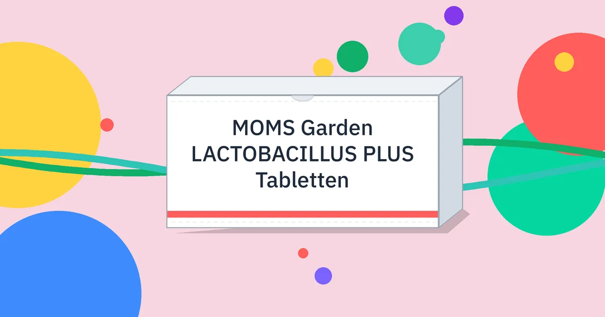 Symbolbild: Packung mit der Aufschrift MOMS Garden LACTOBACILLUS PLUS Tabletten (PZN 20878408) – Verfügbarkeit und Bezug in Apotheken in Frankfurt am Main