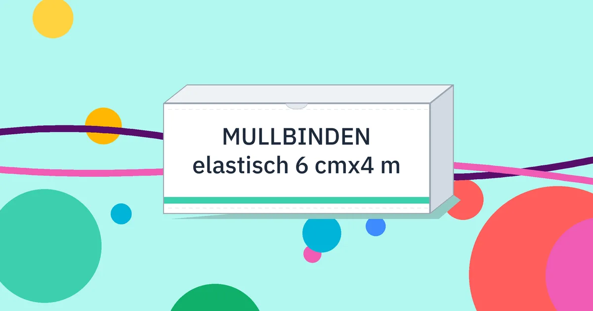Symbolbild: Packung mit der Aufschrift MULLBINDEN elastisch 6 cmx4 m (PZN 04095061) – Verfügbarkeit und Bezug in Apotheken in Frankfurt am Main
