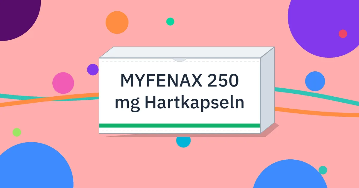 Symbolbild: Packung mit der Aufschrift MYFENAX 250 mg Hartkapseln (PZN 06560160) – Verfügbarkeit und Bezug in Apotheken in Frankfurt am Main