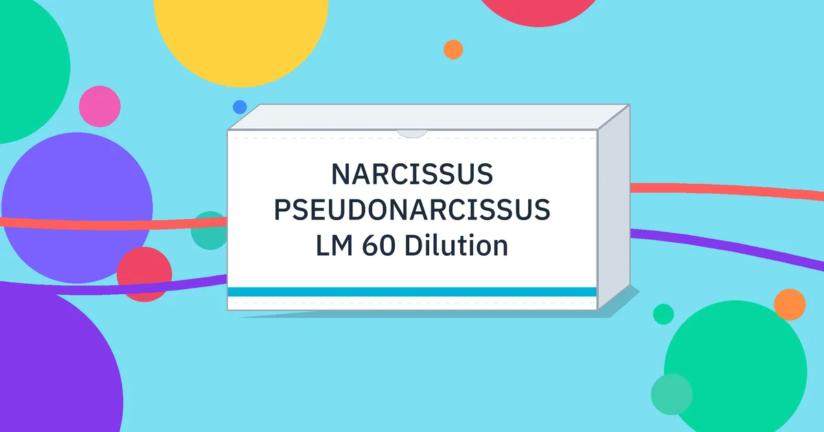 Symbolbild: Packung mit der Aufschrift NARCISSUS PSEUDONARCISSUS LM 60 Dilution (PZN 13616091) – Verfügbarkeit und Bezug in Apotheken in Frankfurt am Main