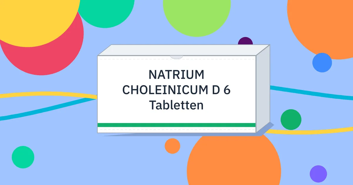 Symbolbild: Packung mit der Aufschrift NATRIUM CHOLEINICUM D 6 Tabletten (PZN 01850686) – Verfügbarkeit und Bezug in Apotheken in Frankfurt am Main