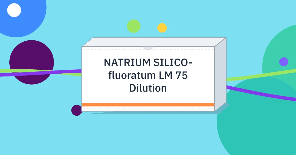 Symbolbild: Packung mit der Aufschrift NATRIUM SILICO-fluoratum LM 75 Dilution (PZN 13617529) – Verfügbarkeit und Bezug in Apotheken in Frankfurt am Main