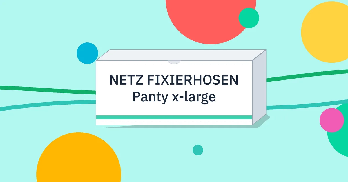 Symbolbild: Packung mit der Aufschrift NETZ FIXIERHOSEN Panty x-large (PZN 09201042) – Verfügbarkeit und Bezug in Apotheken in Frankfurt am Main