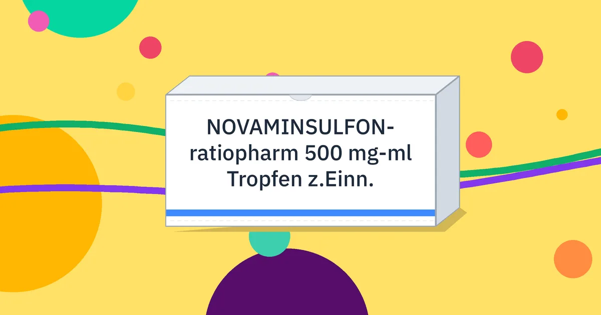 Symbolbild: Packung mit der Aufschrift NOVAMINSULFON-ratiopharm 500 mg-ml Tropfen z.Einn. (PZN 08713863) – Verfügbarkeit und Bezug in Apotheken in Frankfurt am Main