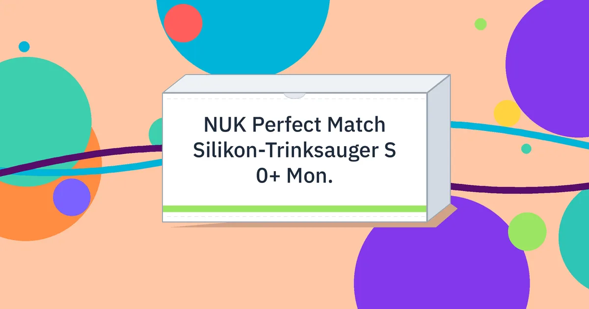 Symbolbild: Packung mit der Aufschrift NUK Perfect Match Silikon-Trinksauger S 0+ Mon. (PZN 18781506) – Verfügbarkeit und Bezug in Apotheken in Frankfurt am Main