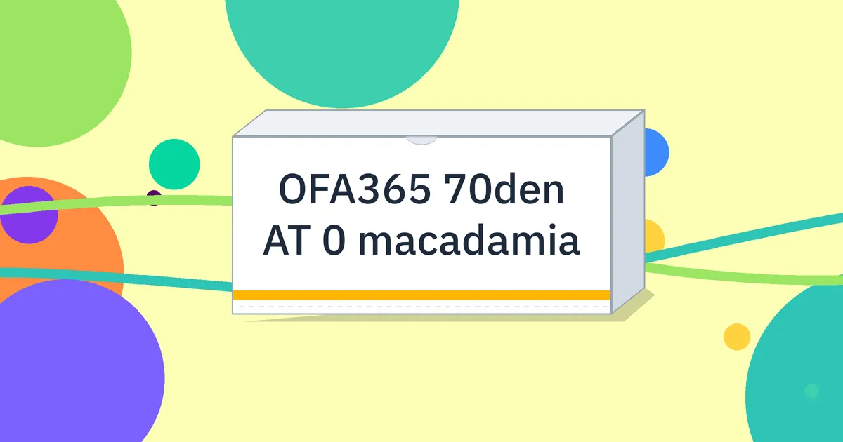 Symbolbild: Packung mit der Aufschrift OFA365 70den AT 0 macadamia (PZN 16722327) – Verfügbarkeit und Bezug in Apotheken in Frankfurt am Main
