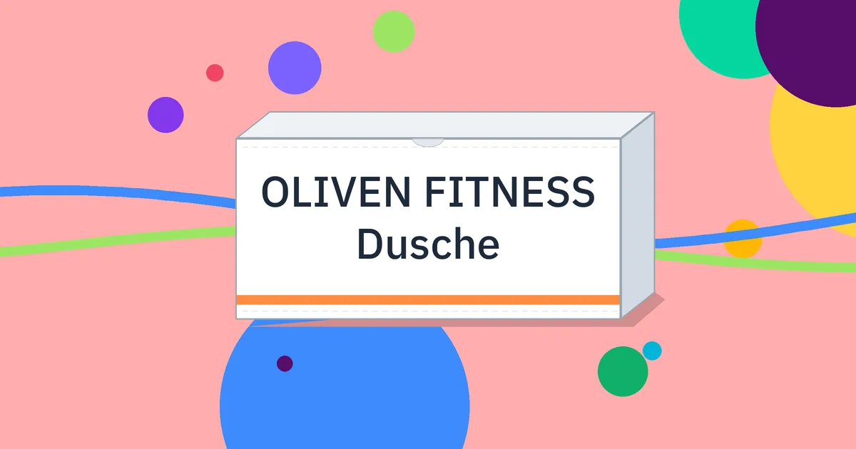 Symbolbild: Packung mit der Aufschrift OLIVEN FITNESS Dusche (PZN 18907350) – Verfügbarkeit und Bezug in Apotheken in Frankfurt am Main