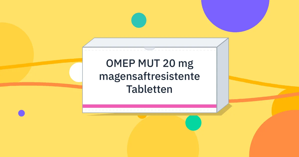 Symbolbild: Packung mit der Aufschrift OMEP MUT 20 mg magensaftresistente Tabletten (PZN 06766134) – Verfügbarkeit und Bezug in Apotheken in Frankfurt am Main