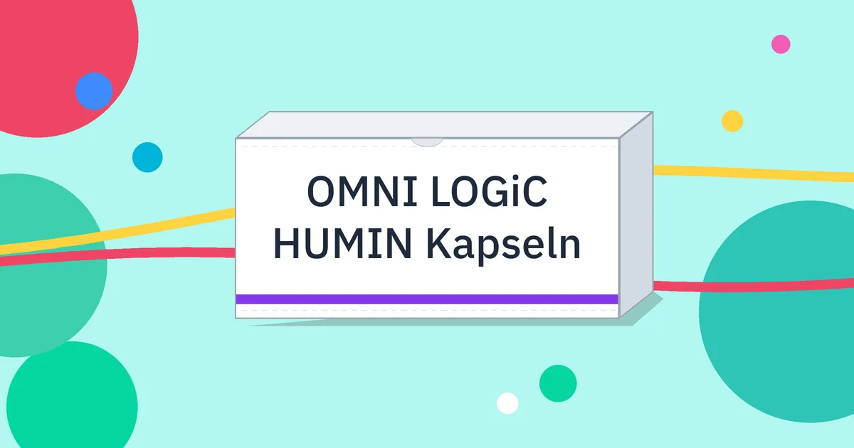 Symbolbild: Packung mit der Aufschrift OMNI LOGiC HUMIN Kapseln (PZN 17566125) – Verfügbarkeit und Bezug in Apotheken in Frankfurt am Main