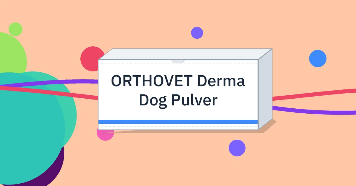Symbolbild: Packung mit der Aufschrift ORTHOVET Derma Dog Pulver (PZN 14320145) – Verfügbarkeit und Bezug in Apotheken in Frankfurt am Main