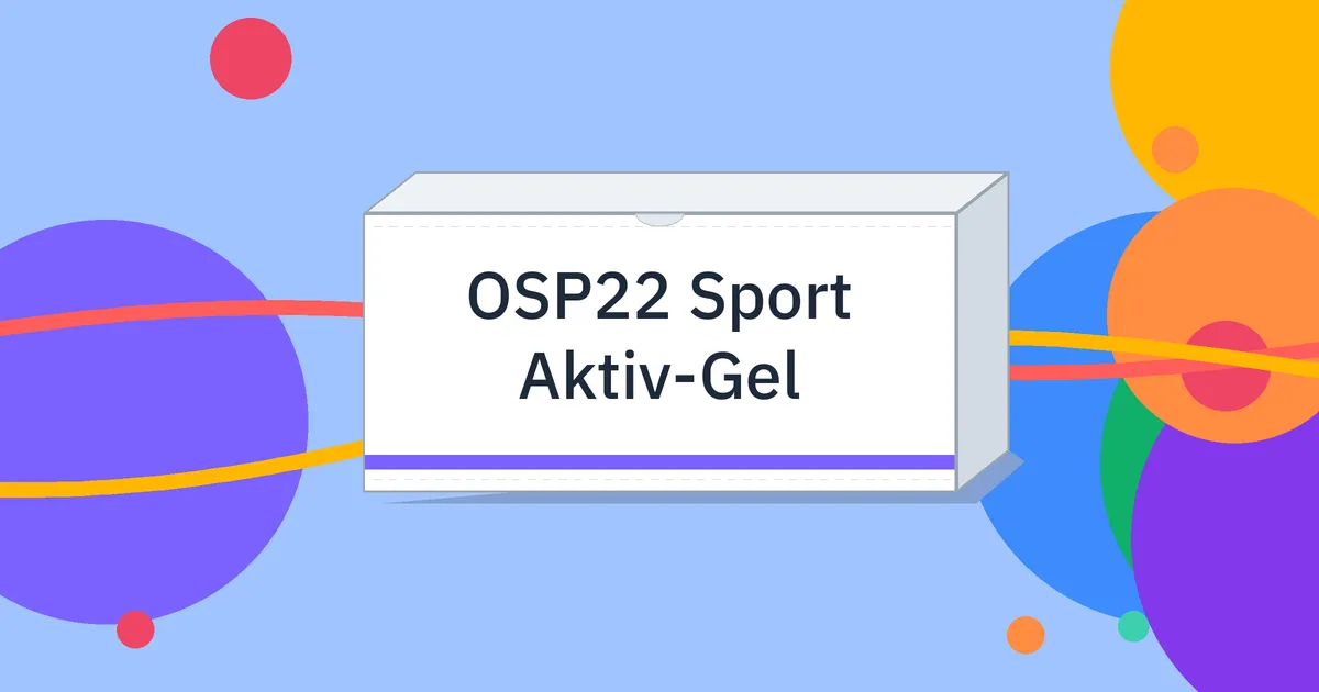 Symbolbild: Packung mit der Aufschrift OSP22 Sport Aktiv-Gel (PZN 14028775) – Verfügbarkeit und Bezug in Apotheken in Frankfurt am Main
