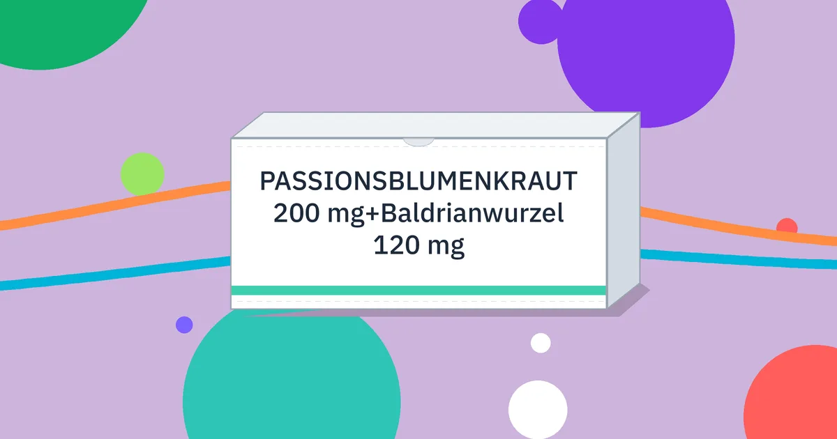 Symbolbild: Packung mit der Aufschrift PASSIONSBLUMENKRAUT 200 mg+Baldrianwurzel 120 mg (PZN 11668511) – Verfügbarkeit und Bezug in Apotheken in Frankfurt am Main