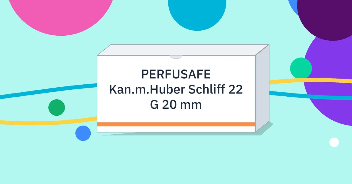 Symbolbild: Packung mit der Aufschrift PERFUSAFE Kan.m.Huber Schliff 22 G 20 mm (PZN 06556299) – Verfügbarkeit und Bezug in Apotheken in Frankfurt am Main
