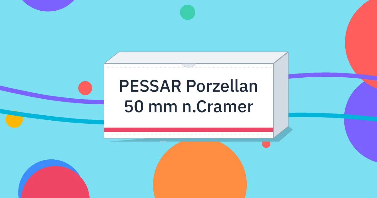 Symbolbild: Packung mit der Aufschrift PESSAR Porzellan 50 mm n.Cramer (PZN 01967359) – Verfügbarkeit und Bezug in Apotheken in Frankfurt am Main