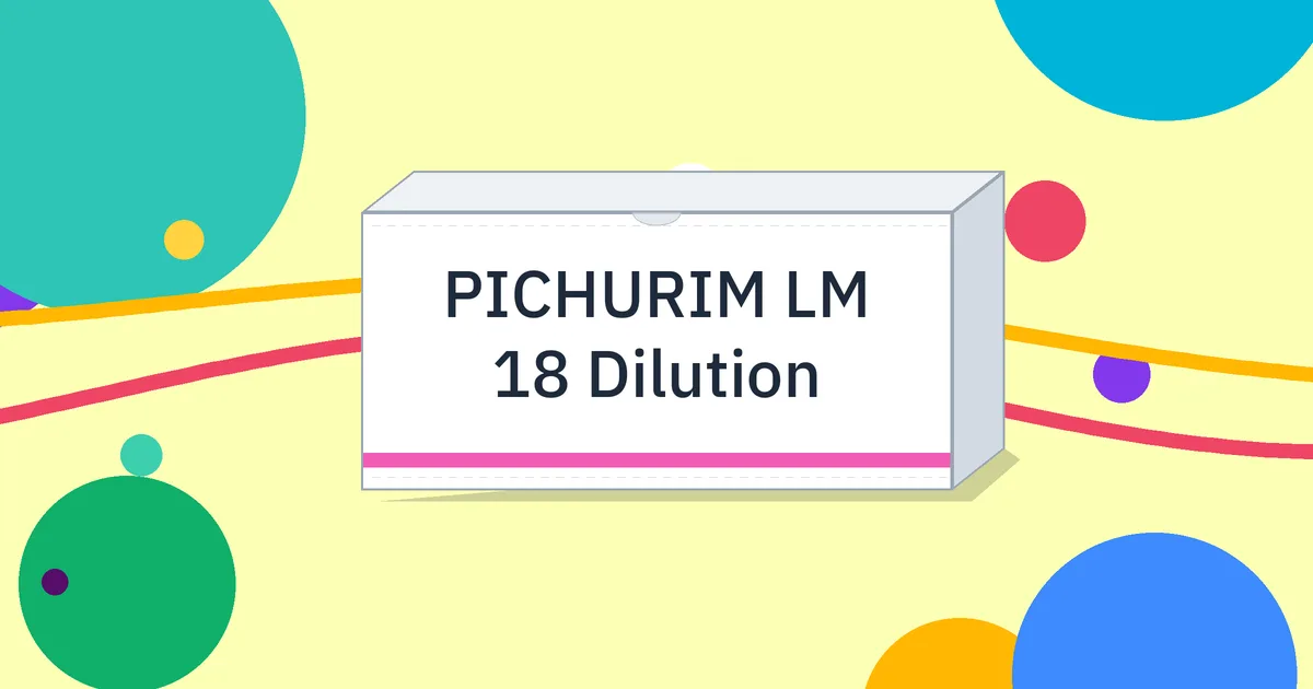 Symbolbild: Packung mit der Aufschrift PICHURIM LM 18 Dilution (PZN 13641195) – Verfügbarkeit und Bezug in Apotheken in Frankfurt am Main
