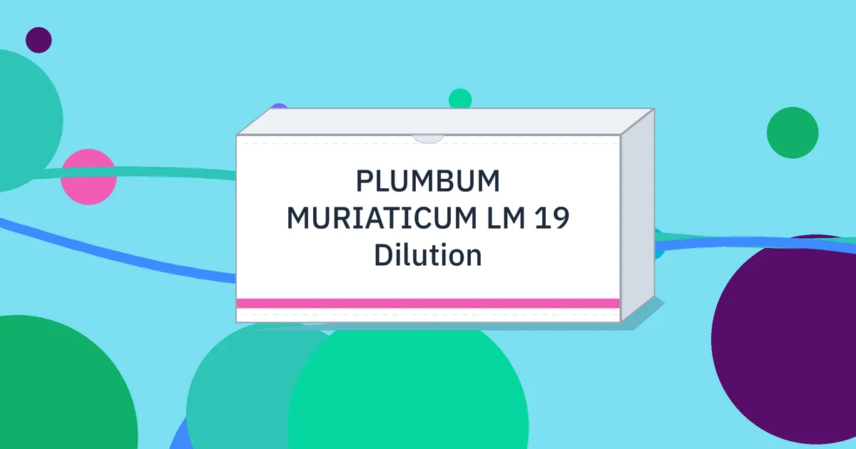 Symbolbild: Packung mit der Aufschrift PLUMBUM MURIATICUM LM 19 Dilution (PZN 13041644) – Verfügbarkeit und Bezug in Apotheken in Frankfurt am Main
