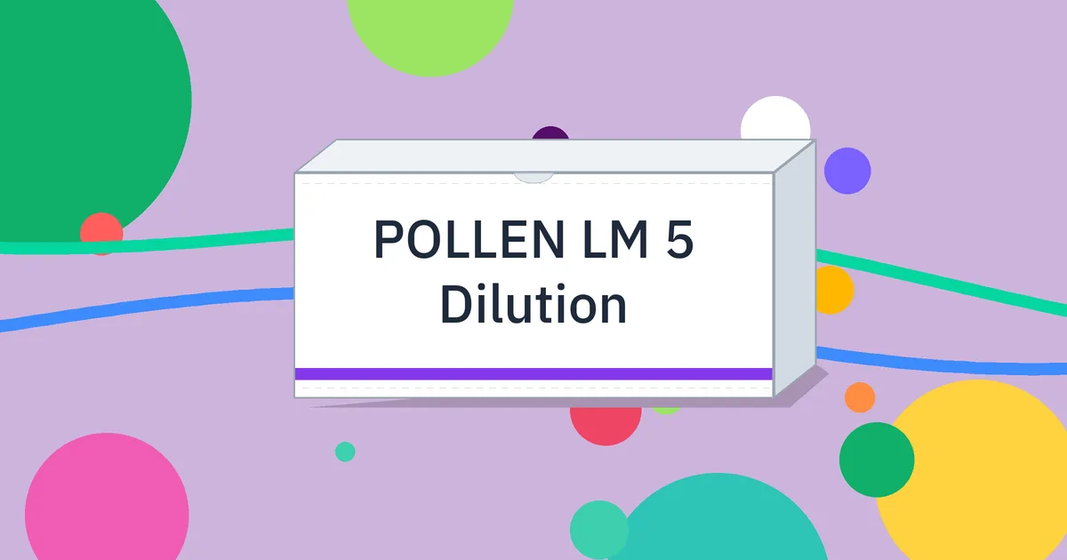 Symbolbild: Packung mit der Aufschrift POLLEN LM 5 Dilution (PZN 13043301) – Verfügbarkeit und Bezug in Apotheken in Frankfurt am Main