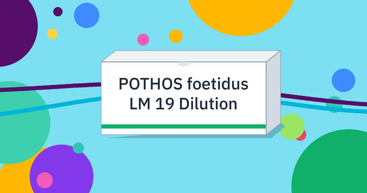Symbolbild: Packung mit der Aufschrift POTHOS foetidus LM 19 Dilution (PZN 13666195) – Verfügbarkeit und Bezug in Apotheken in Frankfurt am Main