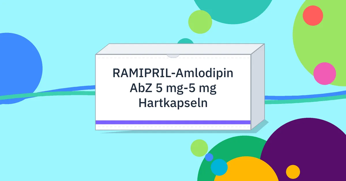 Symbolbild: Packung mit der Aufschrift RAMIPRIL-Amlodipin AbZ 5 mg-5 mg Hartkapseln (PZN 13578120) – Verfügbarkeit und Bezug in Apotheken in Frankfurt am Main