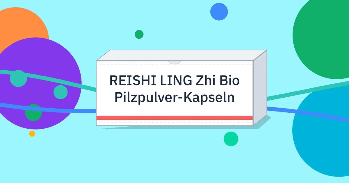 Symbolbild: Packung mit der Aufschrift REISHI LING Zhi Bio Pilzpulver-Kapseln (PZN 19710827) – Verfügbarkeit und Bezug in Apotheken in Frankfurt am Main