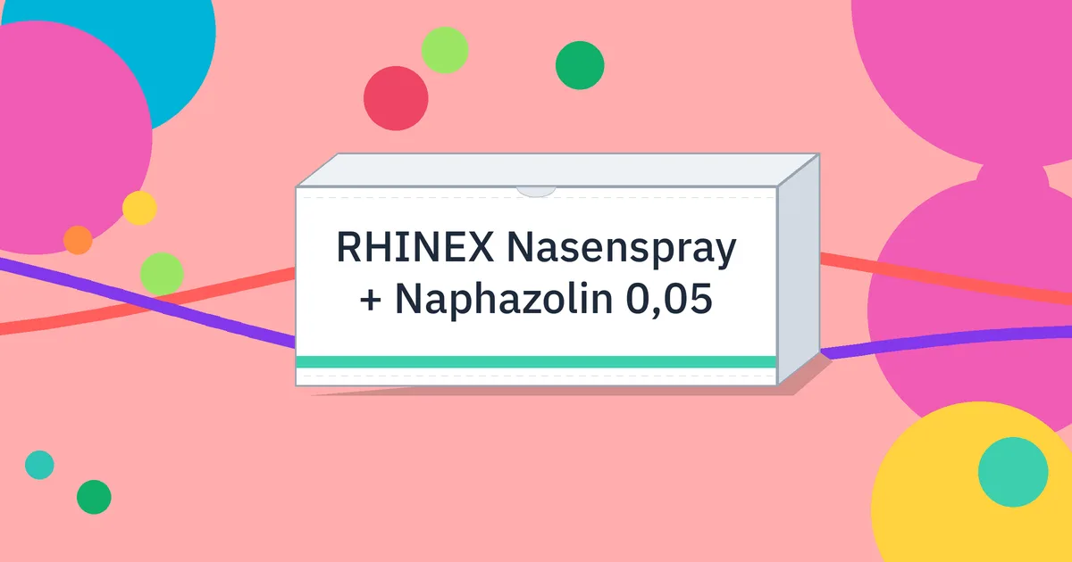 Symbolbild: Packung mit der Aufschrift RHINEX Nasenspray + Naphazolin 0,05 (PZN 03901376) – Verfügbarkeit und Bezug in Apotheken in Frankfurt am Main