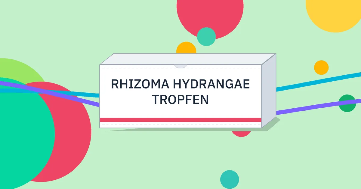 Symbolbild: Packung mit der Aufschrift RHIZOMA HYDRANGAE TROPFEN (PZN 14128471) – Verfügbarkeit und Bezug in Apotheken in Frankfurt am Main
