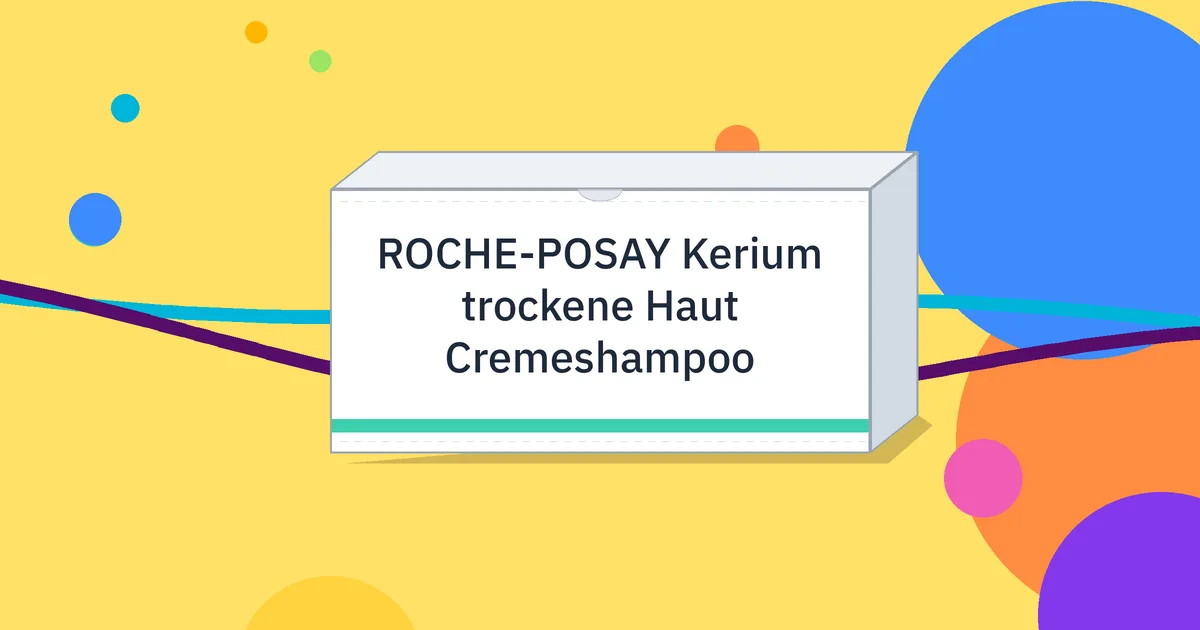 Symbolbild: Packung mit der Aufschrift ROCHE-POSAY Kerium trockene Haut Cremeshampoo (PZN 04229018) – Verfügbarkeit und Bezug in Apotheken in Frankfurt am Main
