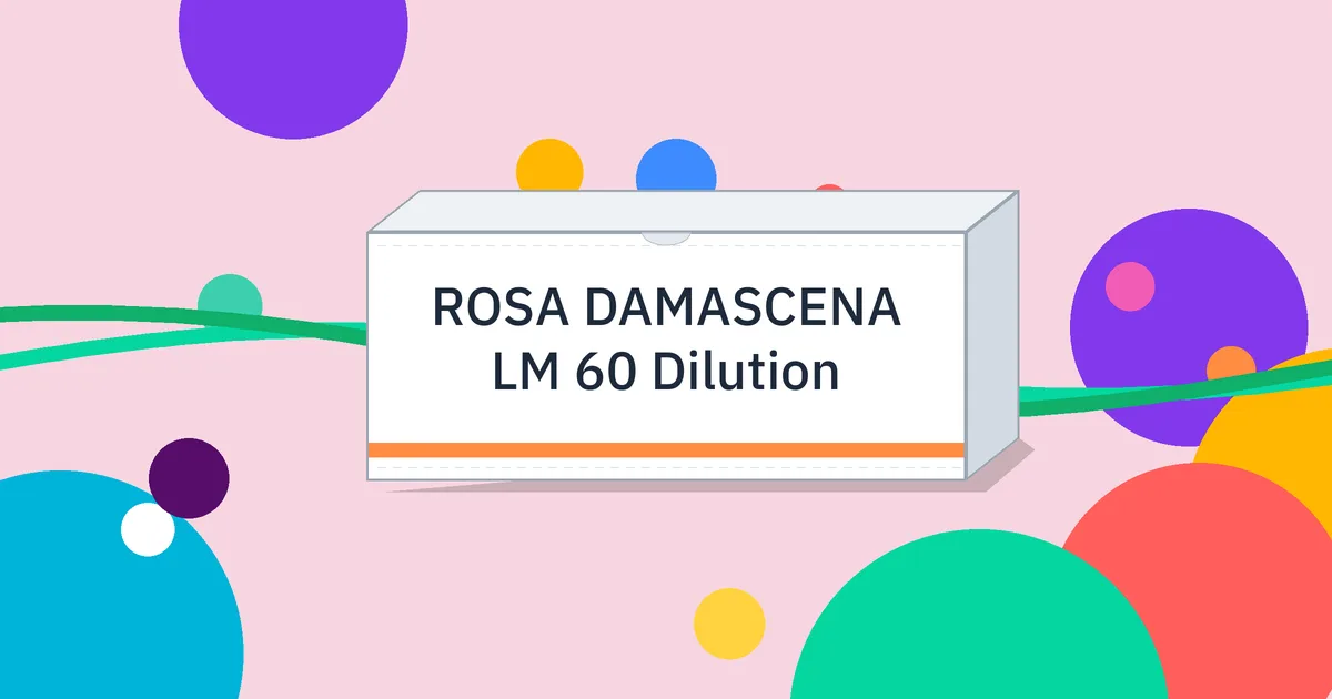 Symbolbild: Packung mit der Aufschrift ROSA DAMASCENA LM 60 Dilution (PZN 13056539) – Verfügbarkeit und Bezug in Apotheken in Frankfurt am Main