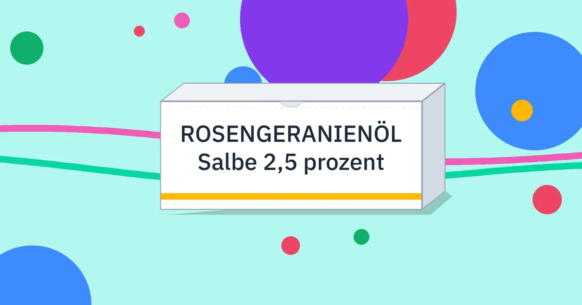Symbolbild: Packung mit der Aufschrift ROSENGERANIENÖL Salbe 2,5 prozent (PZN 19418110) – Verfügbarkeit und Bezug in Apotheken in Frankfurt am Main