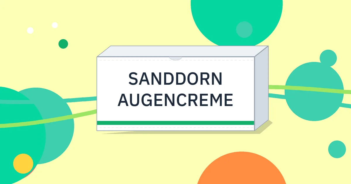 Symbolbild: Packung mit der Aufschrift SANDDORN AUGENCREME (PZN 16335205) – Verfügbarkeit und Bezug in Apotheken in Frankfurt am Main
