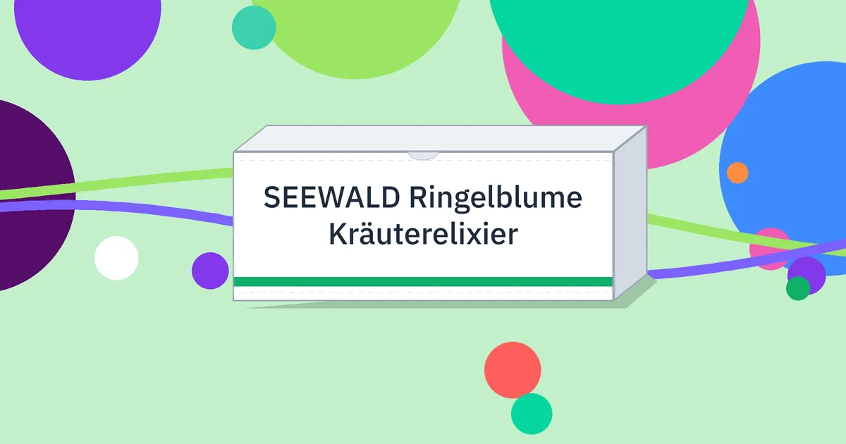 Symbolbild: Packung mit der Aufschrift SEEWALD Ringelblume Kräuterelixier (PZN 19546167) – Verfügbarkeit und Bezug in Apotheken in Frankfurt am Main