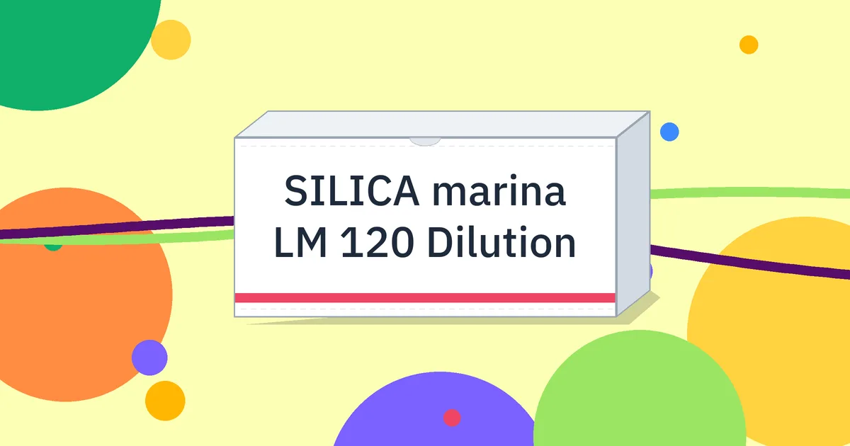 Symbolbild: Packung mit der Aufschrift SILICA marina LM 120 Dilution (PZN 13190077) – Verfügbarkeit und Bezug in Apotheken in Frankfurt am Main